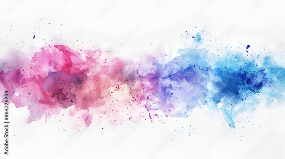 Colorful paint stains ,Watercolor spots on a white background , Rainbow ...