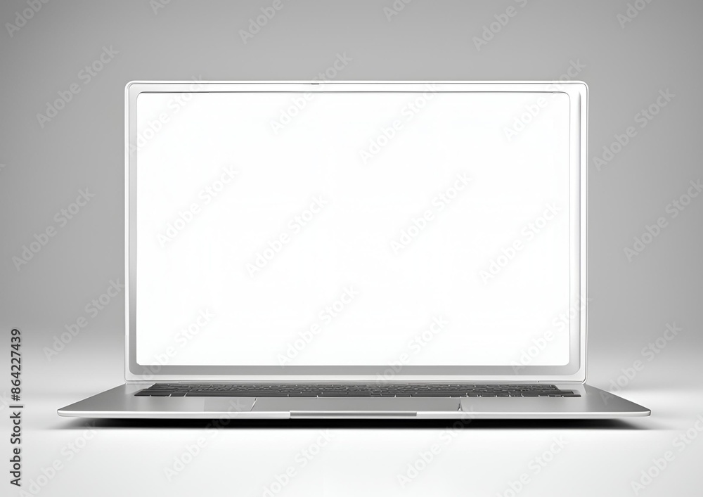 Laptop isolated blank screen on transparent background Stock ...