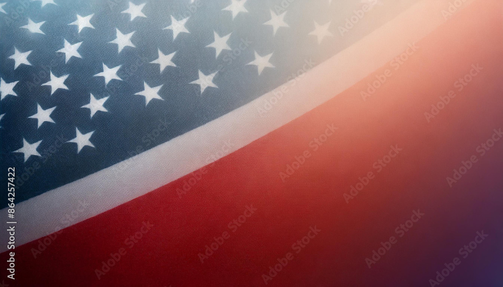 usa flag, abstract gradient patriotic grainy blurred background banner ...