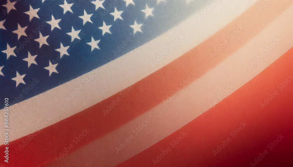 usa flag, abstract gradient patriotic grainy blurred background banner ...