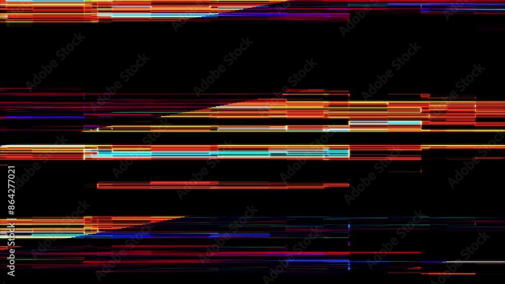 Orange Glitch Wave Lines Abstract Error System Error Static Flickering ...