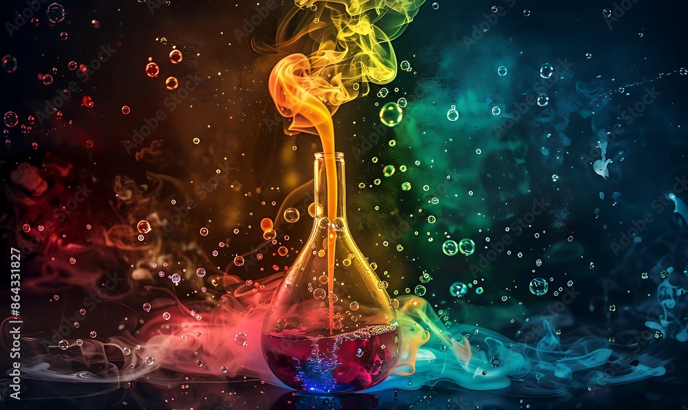 Clean and simple design featuring smoke and bubbles emanating from a ...