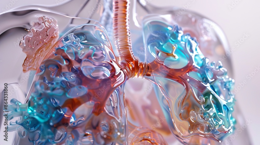 Human lung isolated on white health anatomy chest body section 3d ...