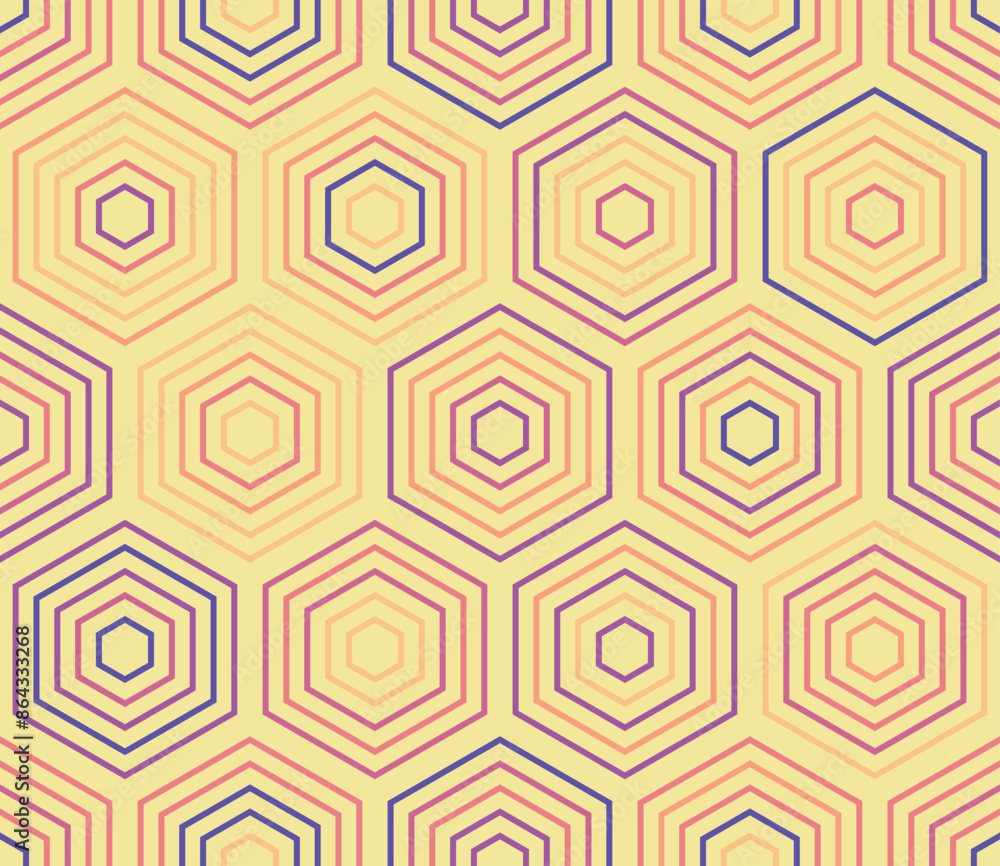 Honeycomb Background. Hexagon stacked mosaic cells. Large hexagons. Multiple tones color palette ...