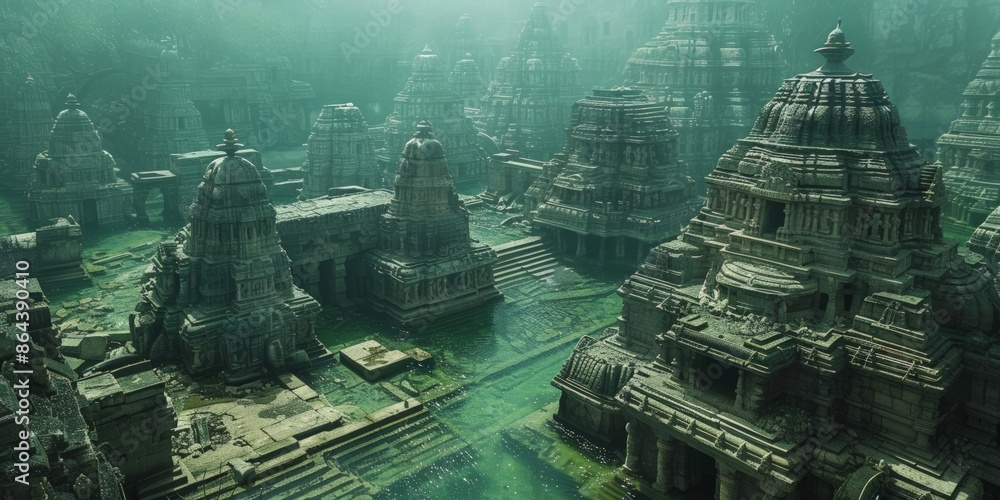 Foto de Ancient city of Dwarka, known for its legendary significance ...