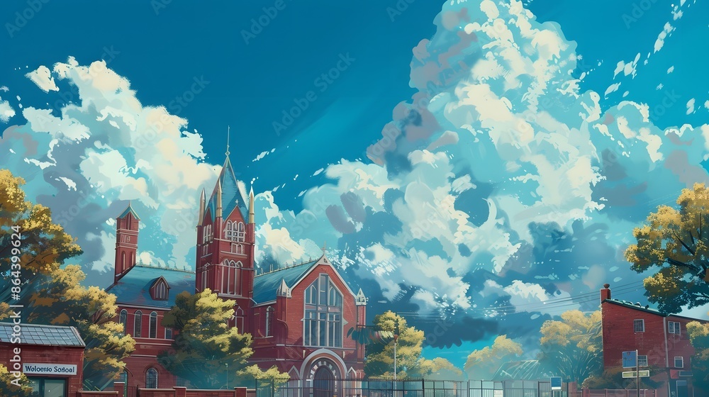 welcome template banner or board background decorated with the ...