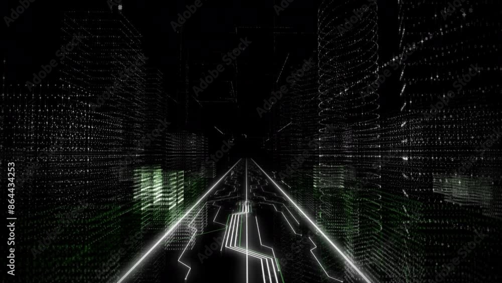 Digital program is converting the binary code. Digital program ...