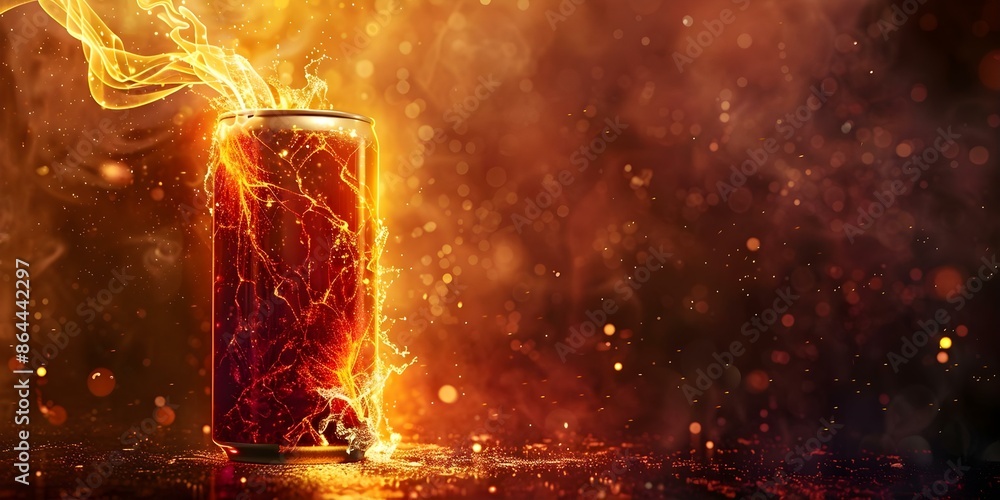 Energy drink ad showcases dynamic visuals symbolizing power and ...