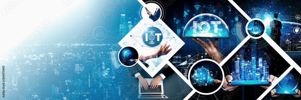 Communication technology , smart connection IOT and people network ...