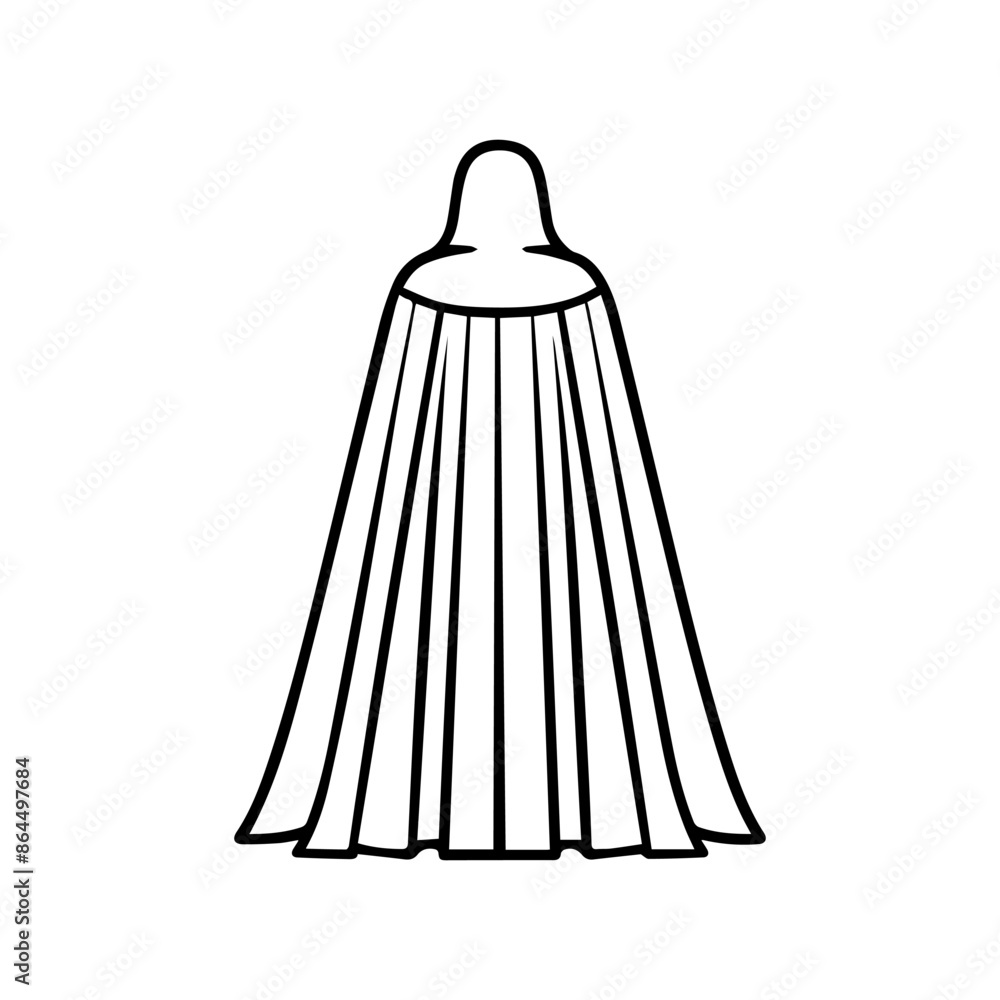 cape icon or modern line symbol. Vector line art and icon design with ...