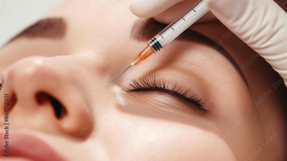 Botox Injections Neurotoxin Botulinum Into The Skin Young Women