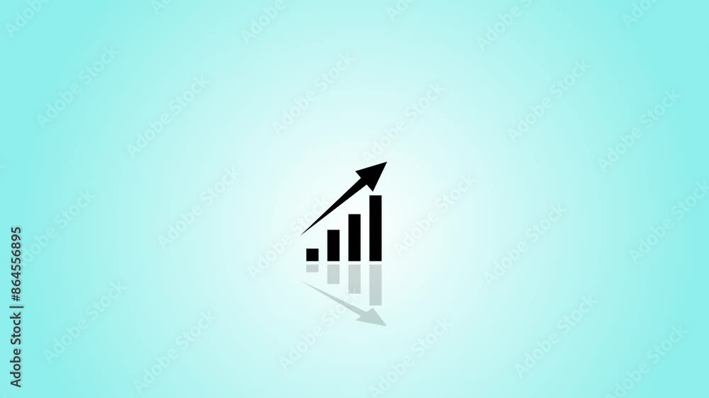 Business graph growth animation. good economy Highly Graph chart ...