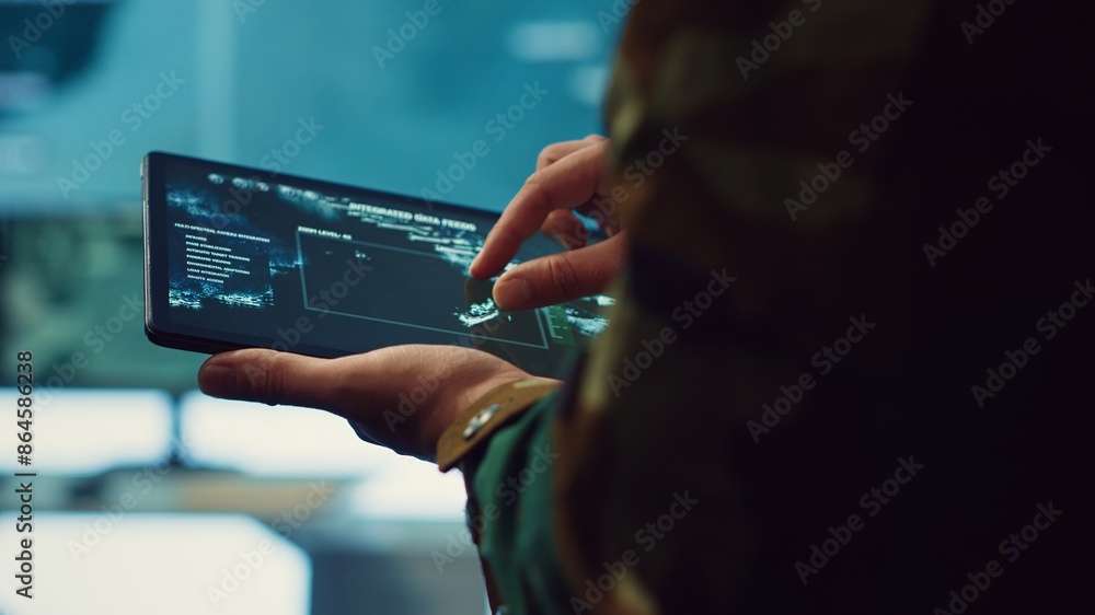 Special operations engineer following enemy warships or submarines to ...