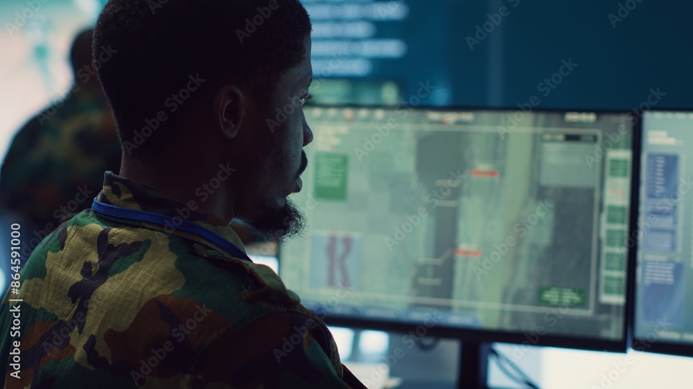 Soldier implements and processes tactical data with reconnaissance ...