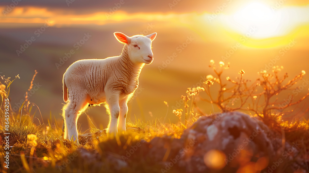 Jesus as the Lamb Sacrificed for the Redemption of Humanity Stock ...
