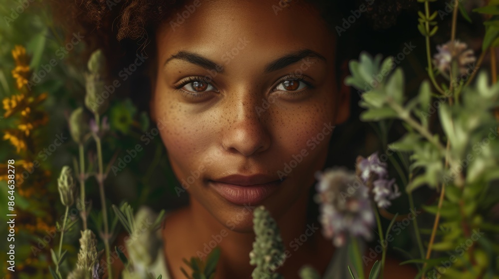 The picture of the herbalist that has to work select the vegetable to ...