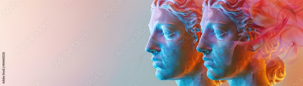 AI blending classical sculpture styles with modern digital art, Style ... AI blending classical sculpture styles with modern digital art, Style ...
