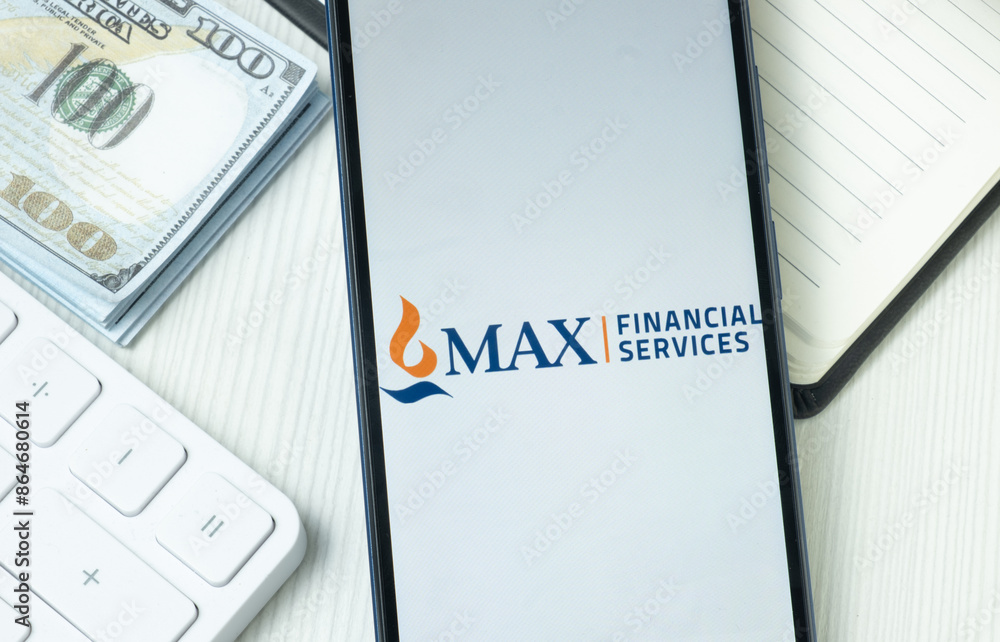 New York, USA - 21 June 2024: Max Financial Services Logo on Phone ...