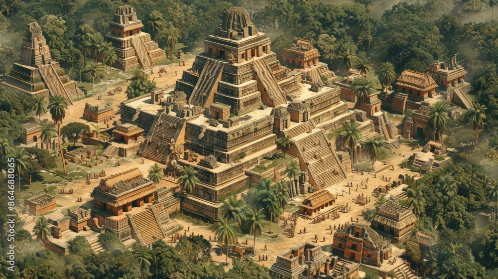 daily life in Tikal during the Classic Maya period in the 8th century ...