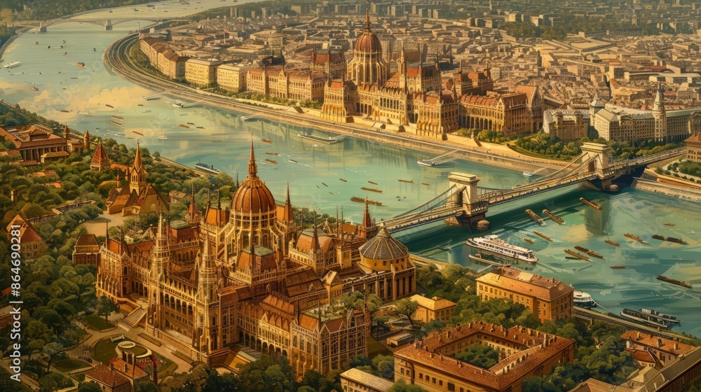 layout of Budapest during the Austro-Hungarian Empire in the 19th ...