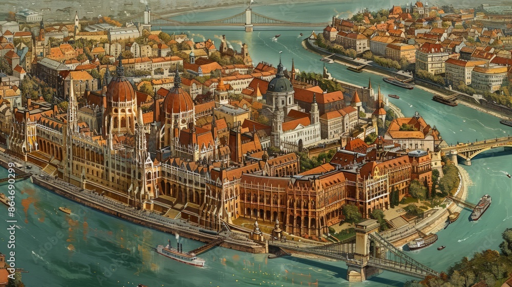layout of Budapest during the Austro-Hungarian Empire in the 19th ...