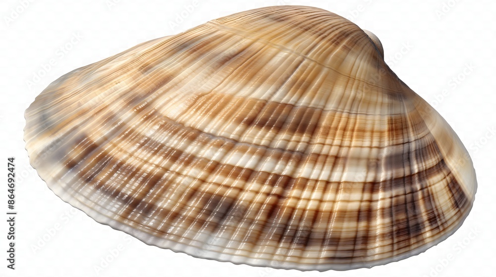 1. Render a detailed image of a clam's entire body, isolated on a ...