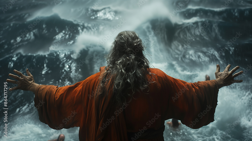 Foto de God had Moses lift his staff above the water. causing the Red ...