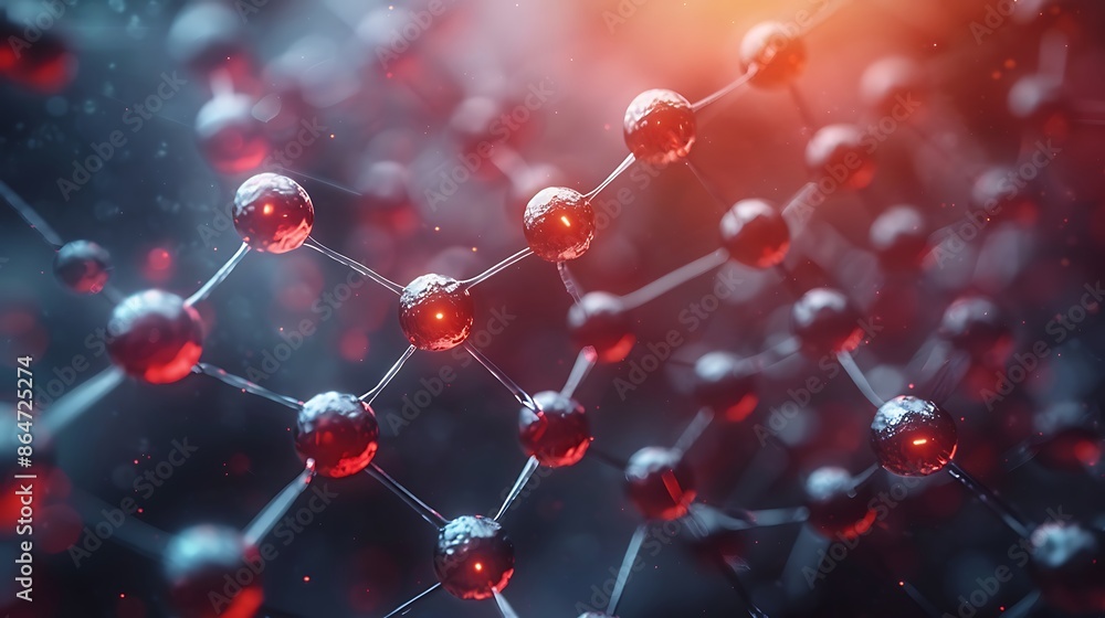 Realistic Close-Up of Carbon Atoms Exploring Their Unique Atomic ...