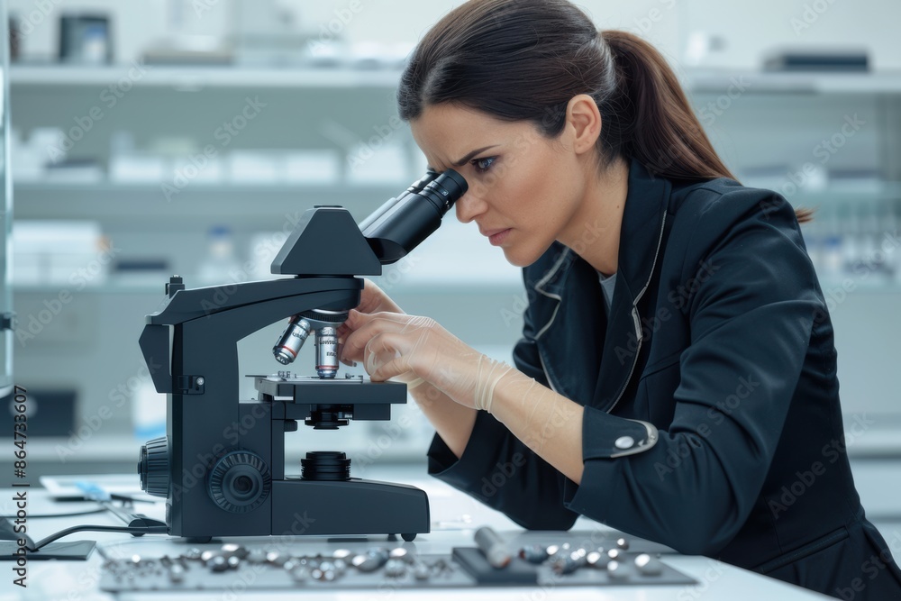 in detective roles analyze clues with precision using microscopes and ...