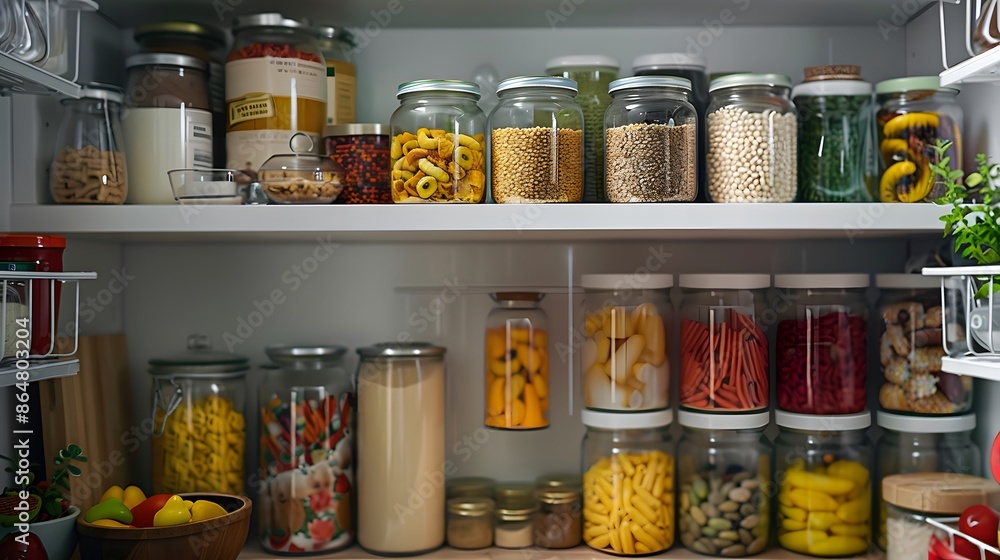 Blank Label Cereal Box: A cereal box with no label in a kitchen pantry ...