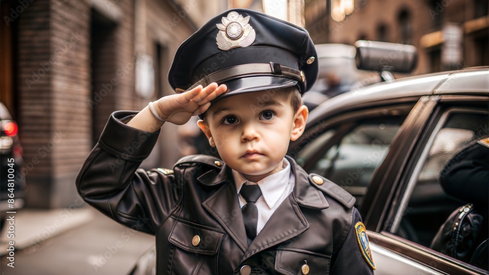 "Child Dressed as Police Officer" - A child in a police uniform ...