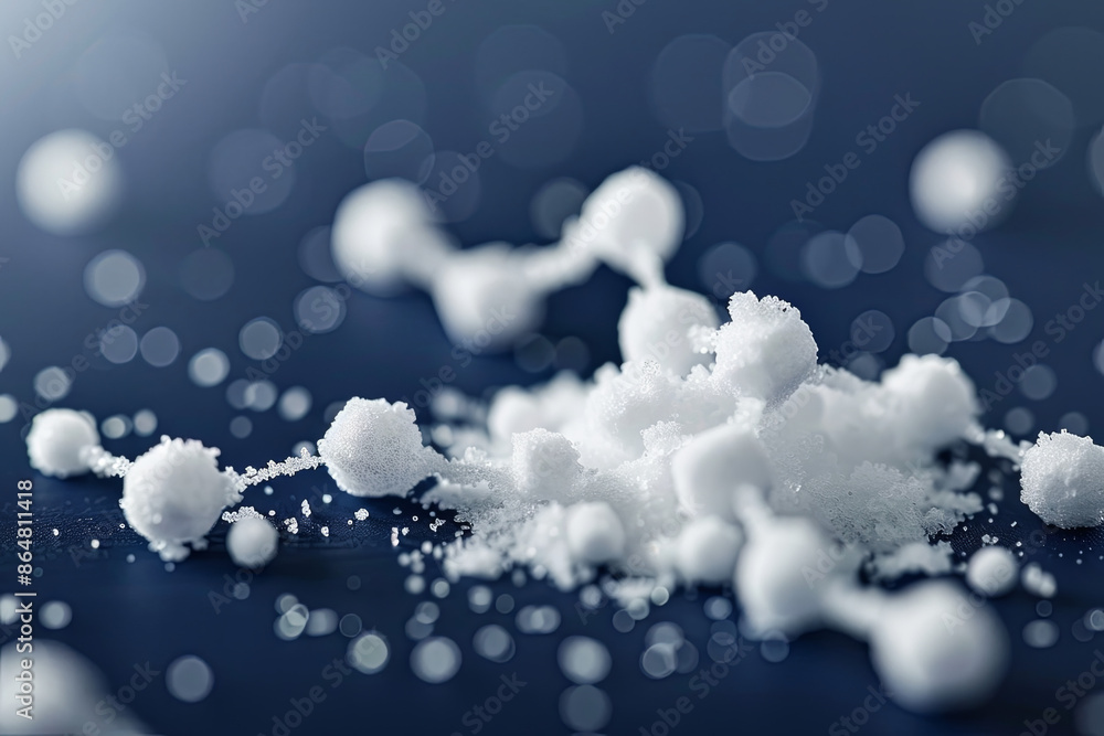 ภาพประกอบสต็อก Chemical structure of sodium nitrite and its ...