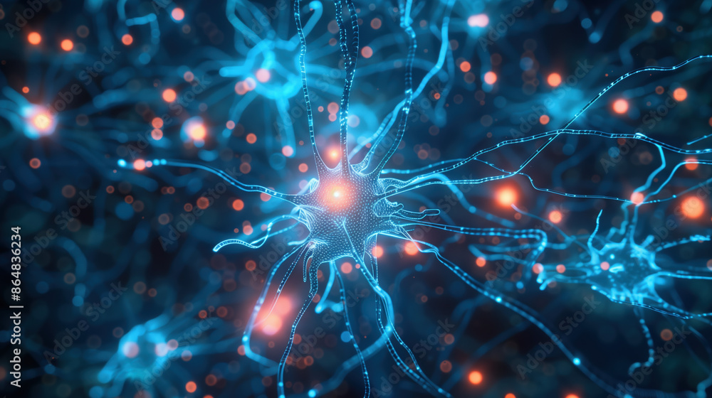 Bio-Neural Network AI Conceptual Art with Genetic Coding Symbols Stock ...