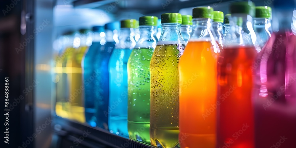 Stylish Electrolyte Drink Showcased in Modern Fridge for Hydration ...
