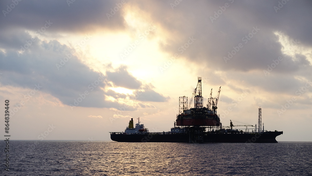 Drilling rig and FPSO ship or floating processing storage offloading ...