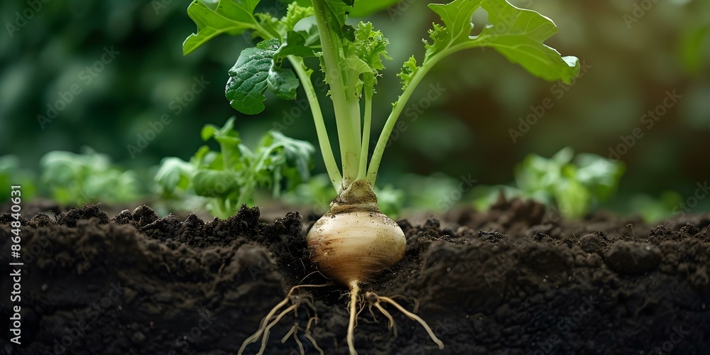 Cell structure diagram of tubers in root vegetables for vegetative ...