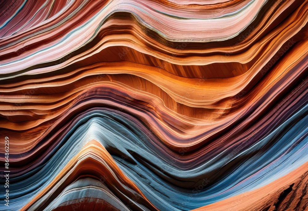 detailed view intriguing rock geological structure layers natural ...