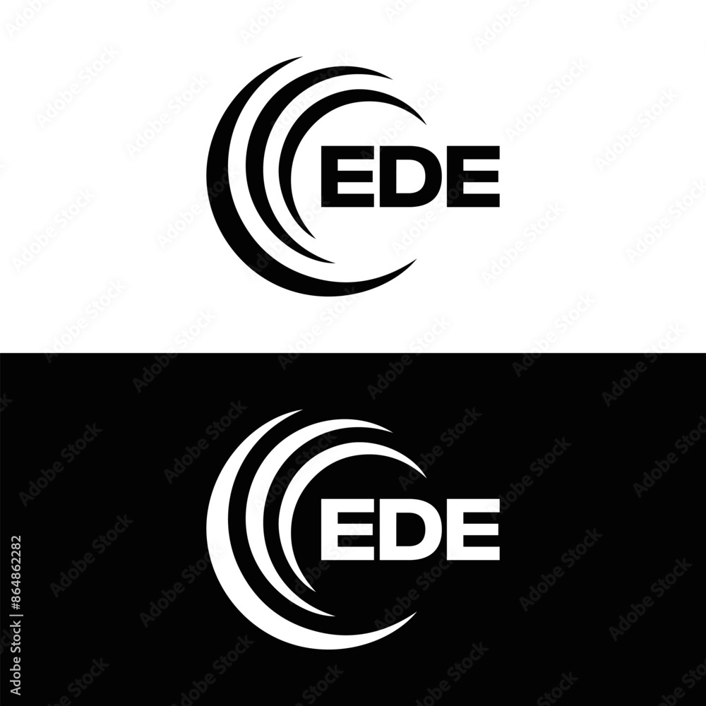 EDE logo. E D E design. White EDE letter. EDE, E D E letter logo design ...