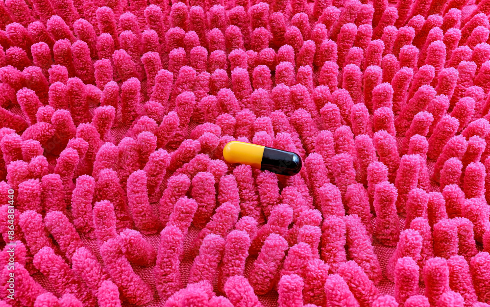 Gut health concept. Medicines, microbiota and microbiome. Probiotics ...