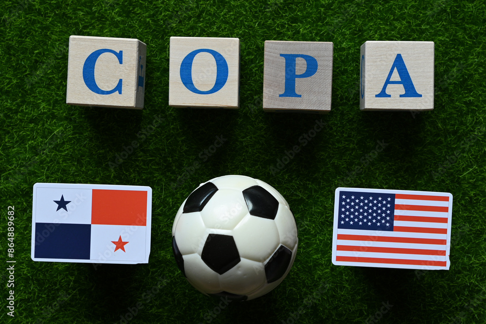 Flags of the participating teams of the America's Cup Soccer Group C ...