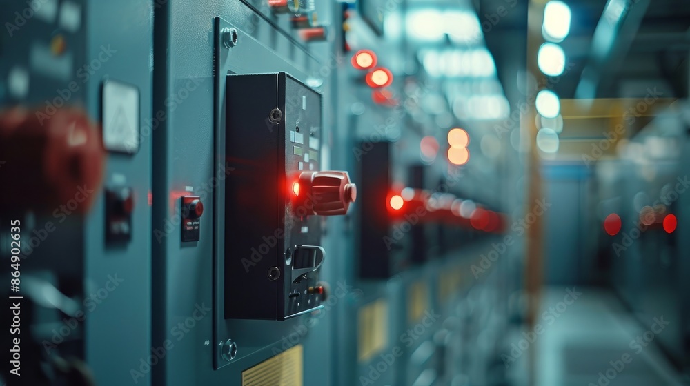 Selector for on-off breaker, release switch for earth switch and rack ...