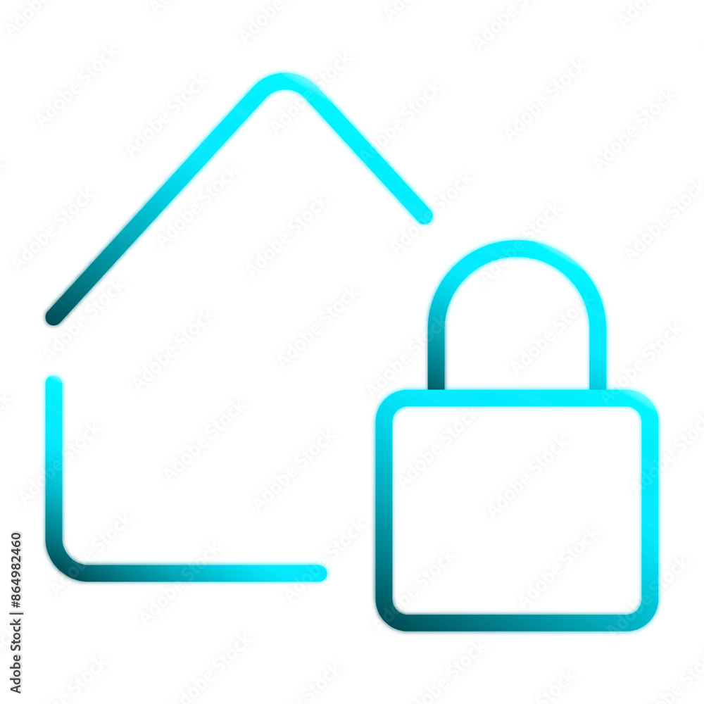 Png smart home lock icon transparent user interface Stock Illustration | Adobe Stock