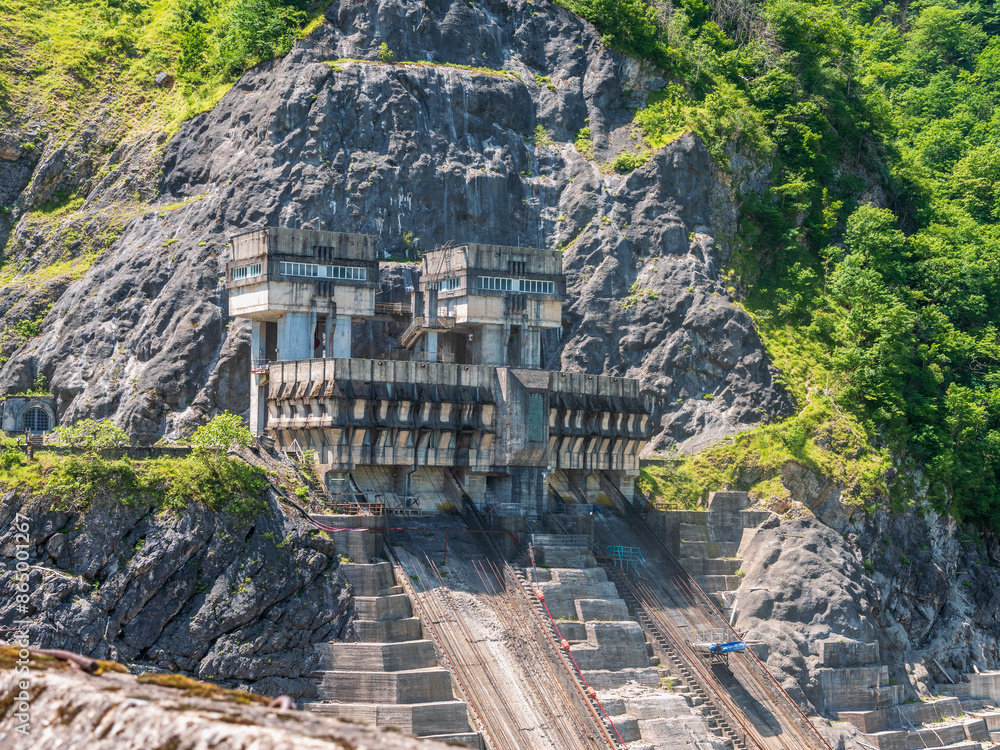 Poster Enguri dam control building, integration of man-made structures ...