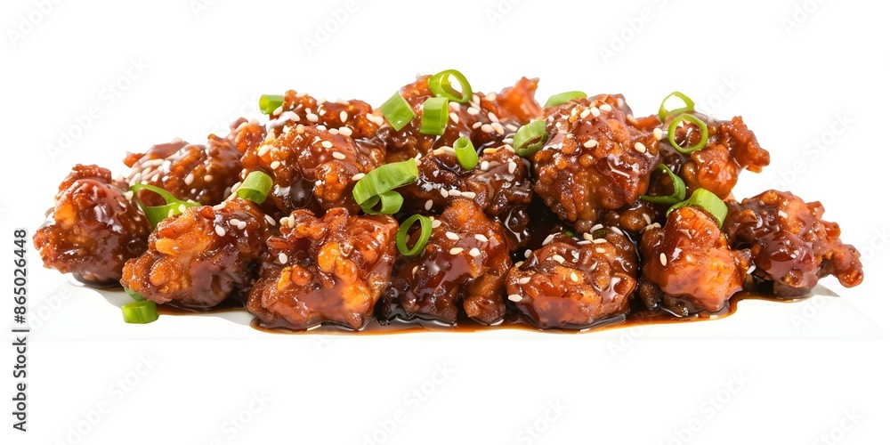 General Tso Chicken Standalone Image on White Background. Concept Food ...