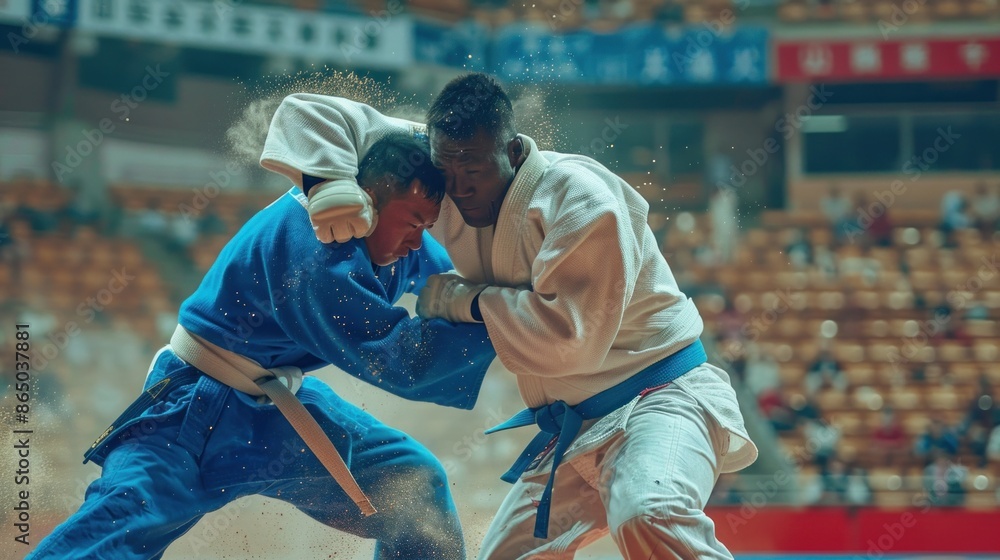 The intensity of the Olympic 2024 judo competition, with athletes ...