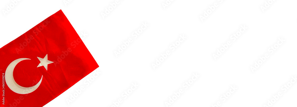 flag of Turkey, featuring a red field with a white star and crescent ...