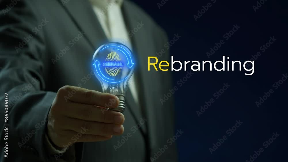 Rebranding strategy concept. Marketing and brand management. Rethinks ...
