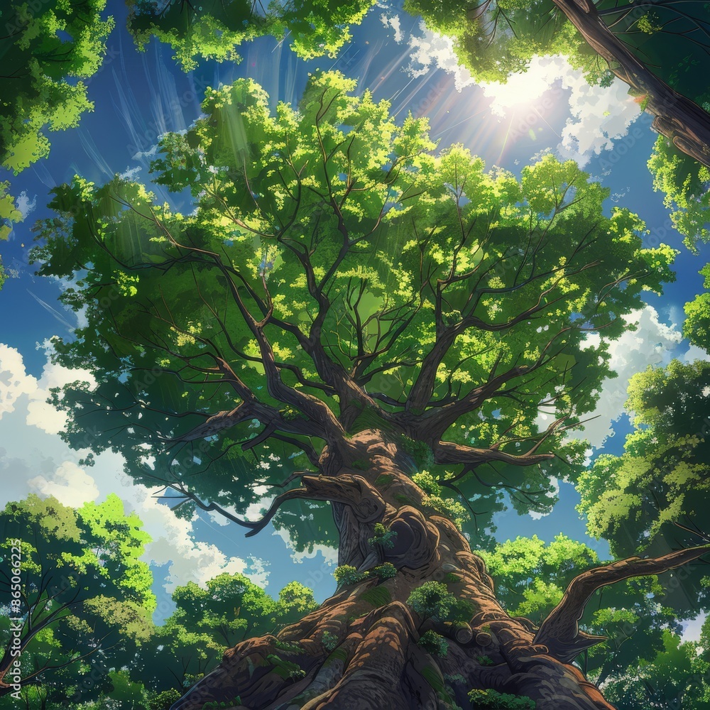 A large anime-style tree with visible asymptotes, highlighted in the ...