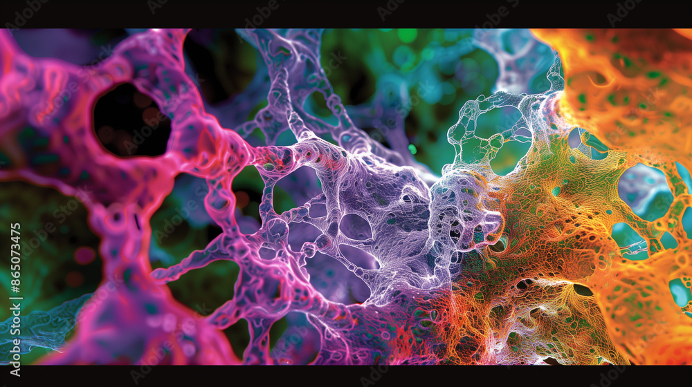 A transmission electron microscopy image displaying the dynamic ...