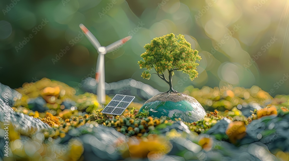 Clean energy concept on World Environment Day or International Day of ...